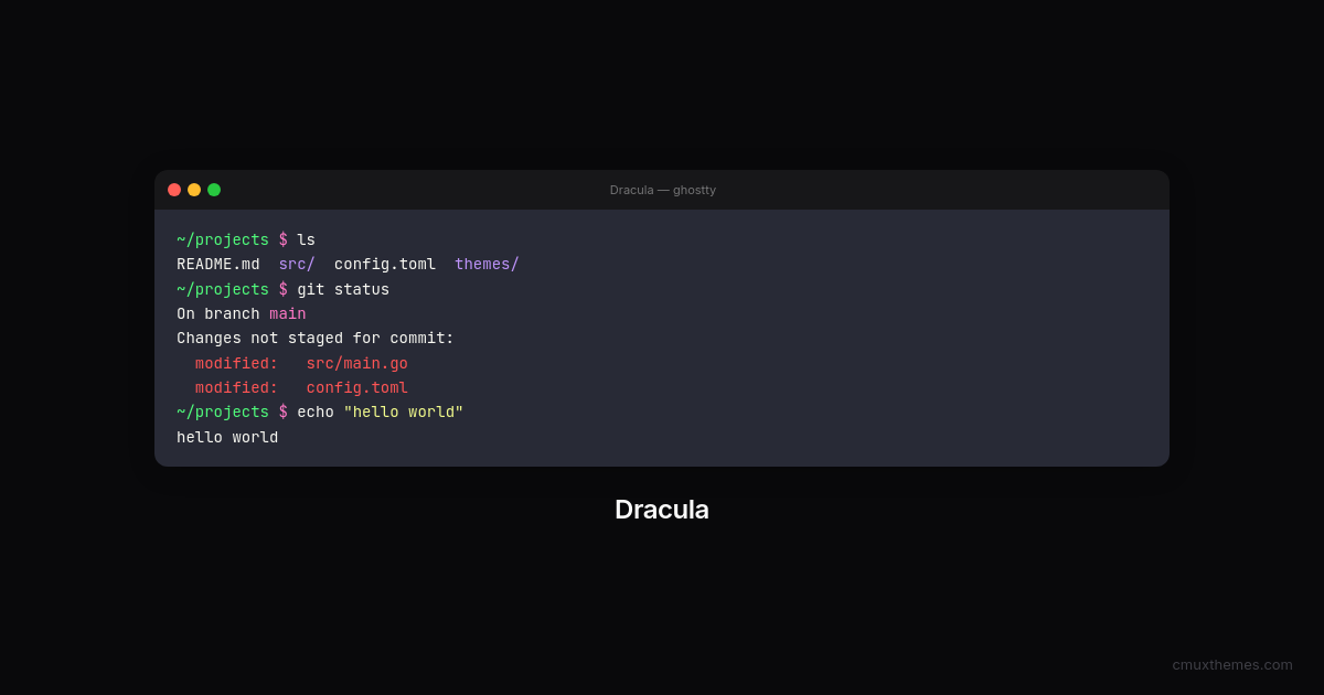 Dracula — Cmux Themes